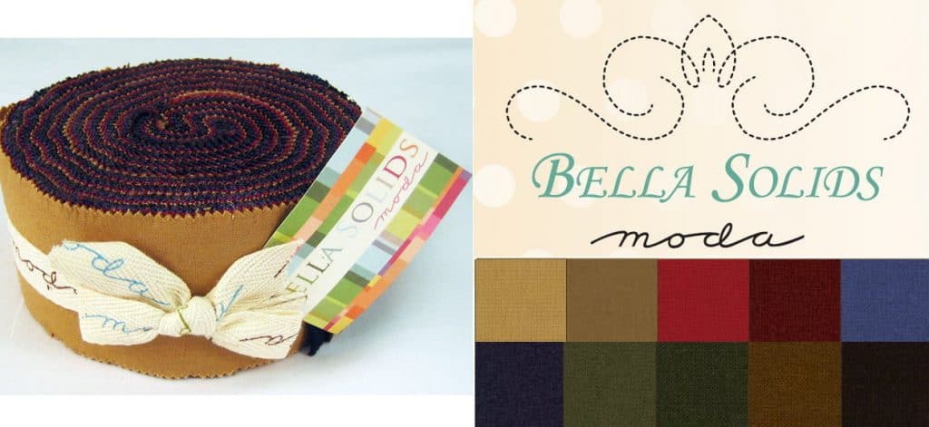 Bella Solids - Darks Moda Jelly Roll